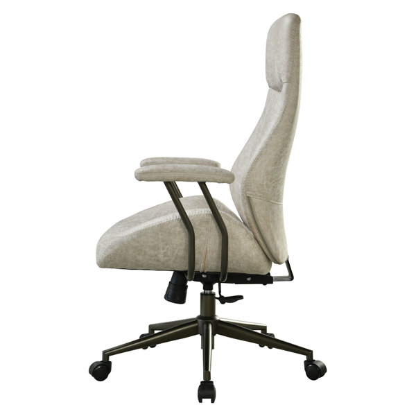 17 Stories Kalysia Ergonomic Suede Office Chair Home Office Desk Chair ...