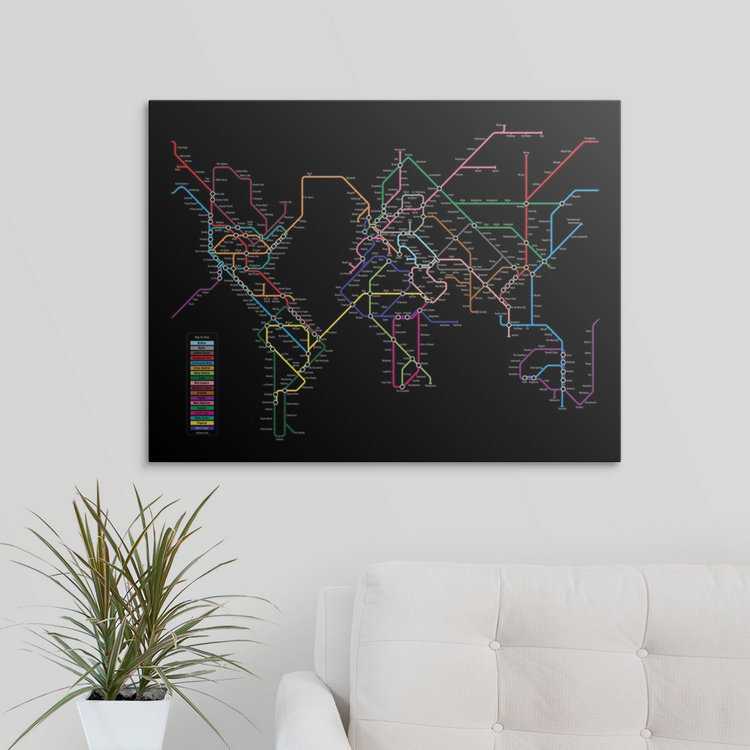 17 Stories World Metro Map by Michael Tompsett Print | Wayfair