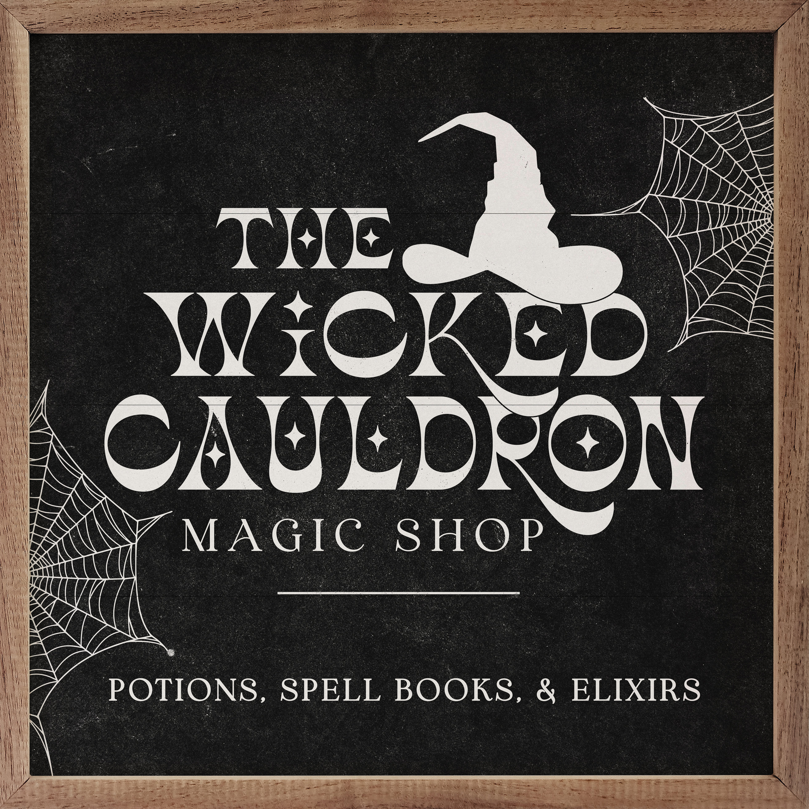 Winston Porter Wicked Cauldron Hat and Webs Black - Single Picture ...