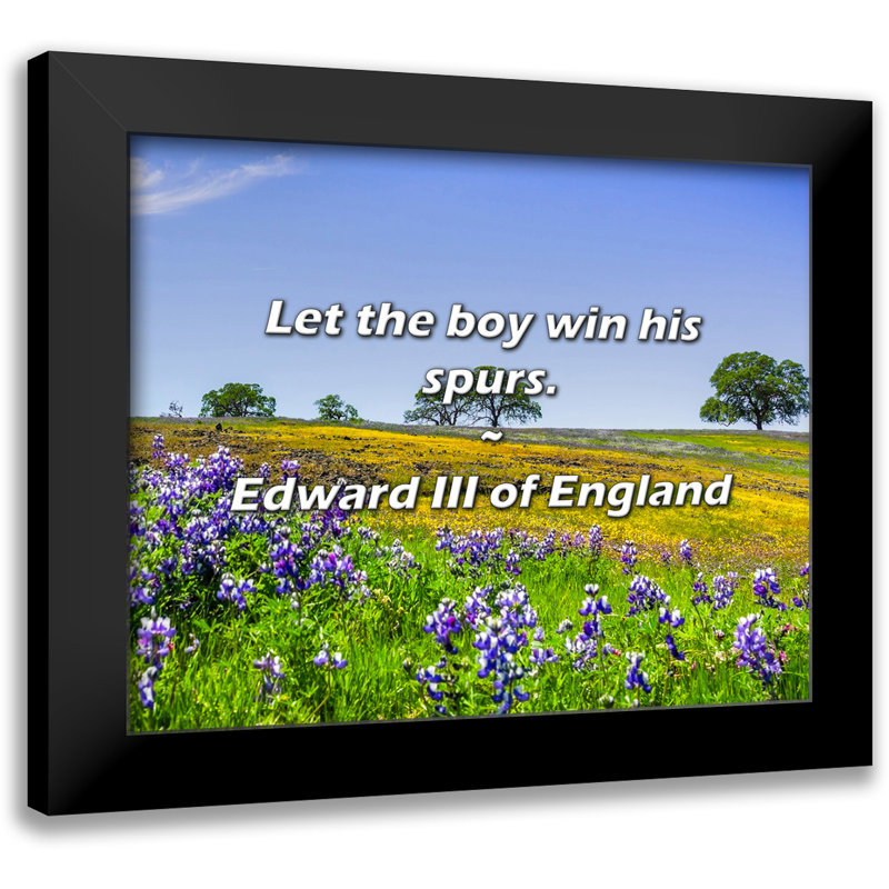 Trinx Edward III of England Quote: Let the boy win his spurs. | Wayfair