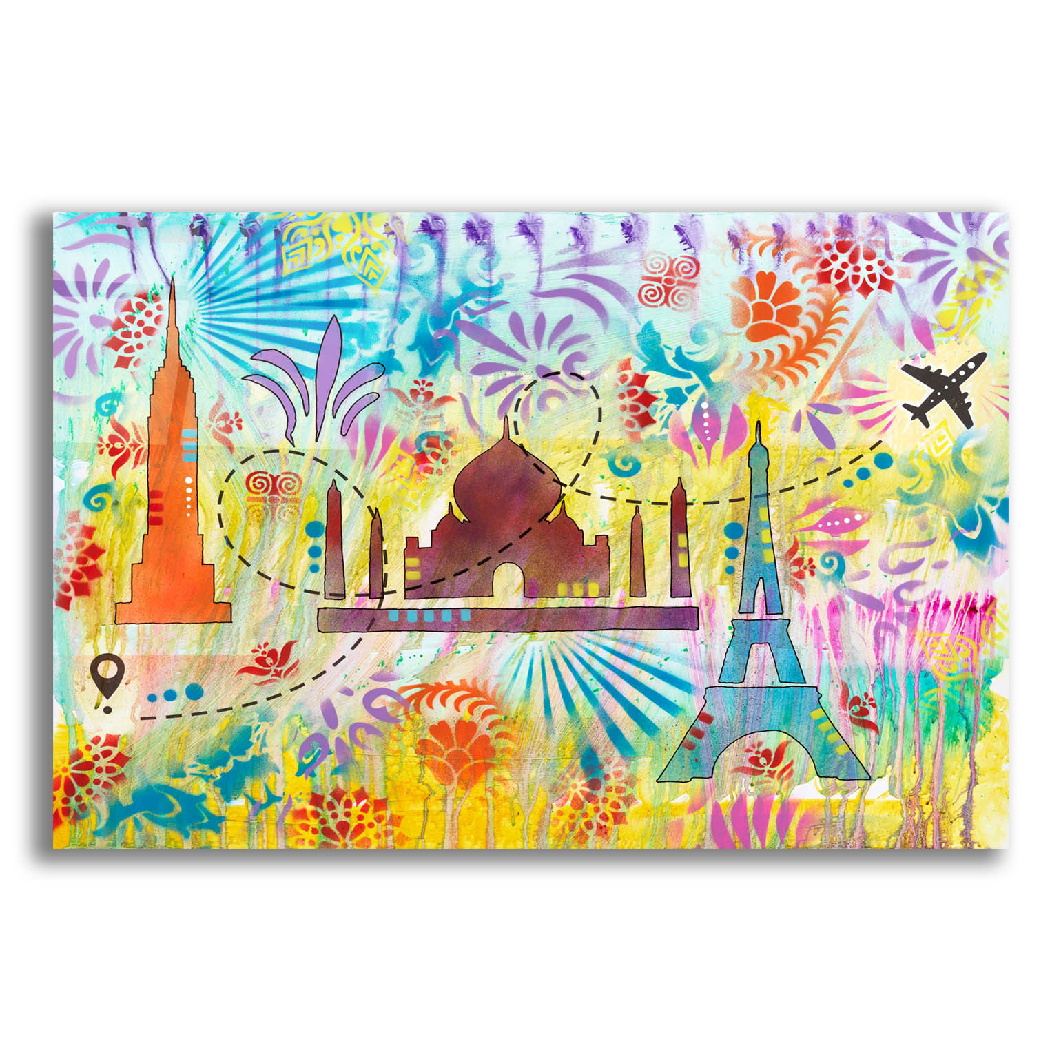 Epic Art 'World Landmarks' by Dean Russo Acrylic Glass Wall Art | Wayfair