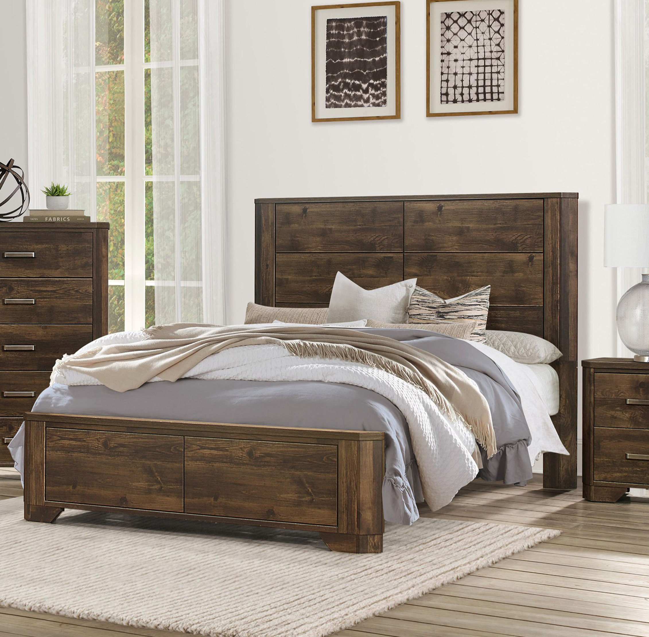 Millwood Pines Transitional Style Bed With Clipped Corners | Wayfair