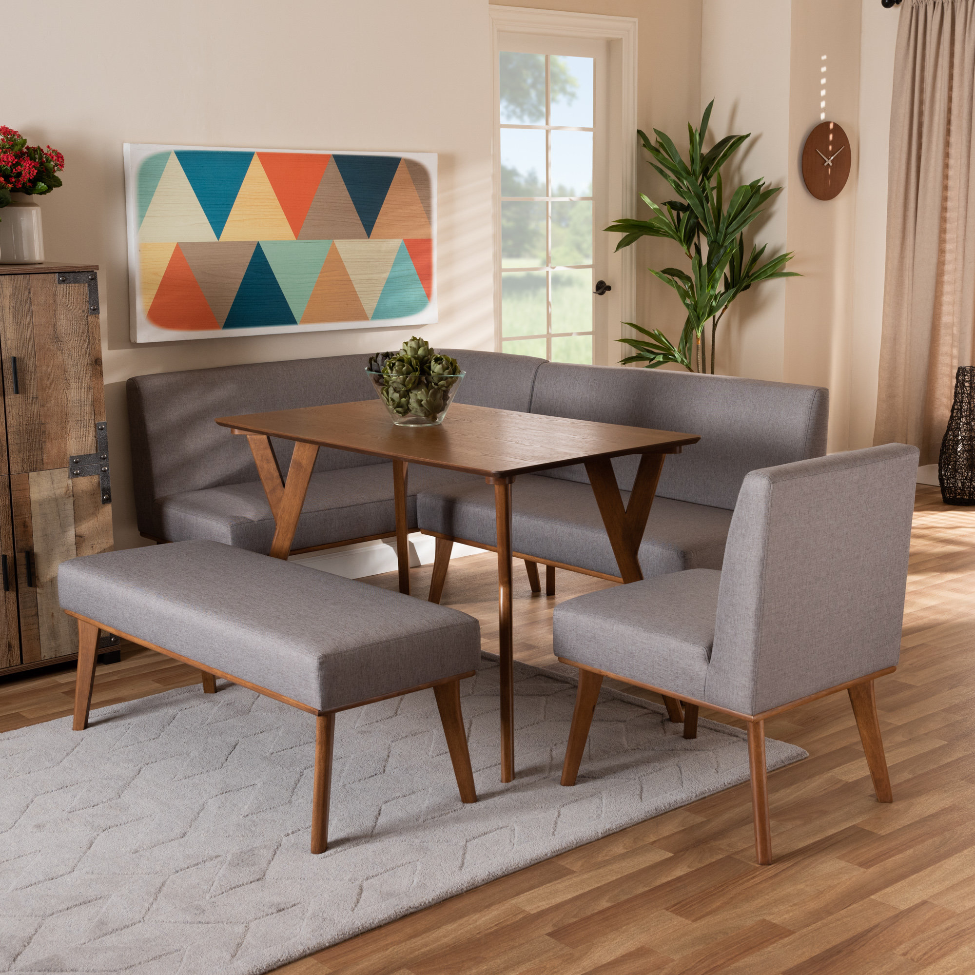 Wade Logan Annemiek 5 - Piece Breakfast Nook Dining Set & Reviews ...