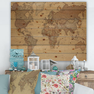 World Map Wall Art - Wayfair Canada