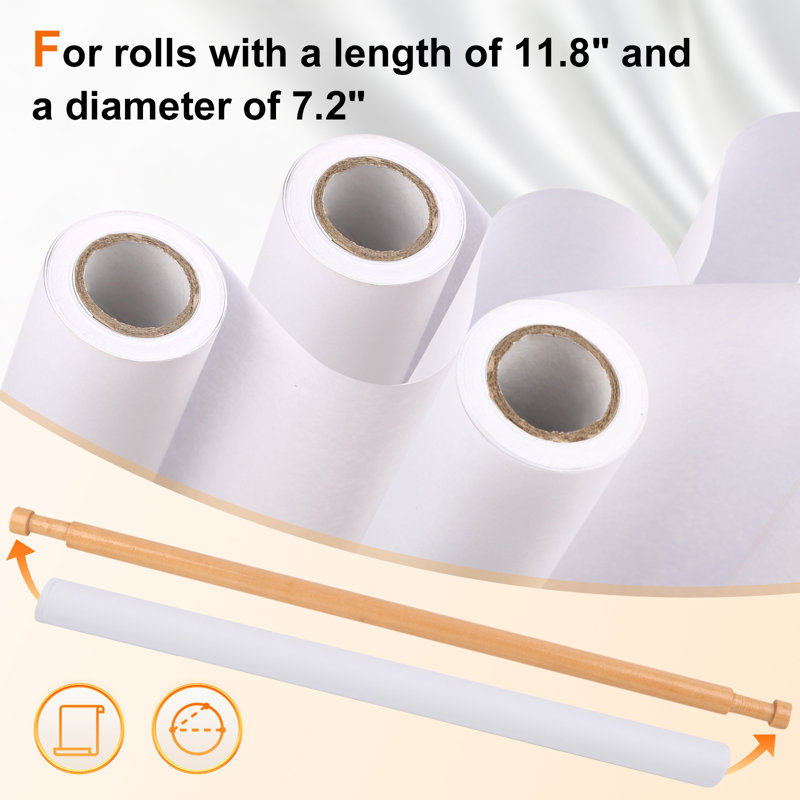 Tydero Wooden Tabletop Kids Paper Roll Dispenser Cutter Butcher Hidden ...