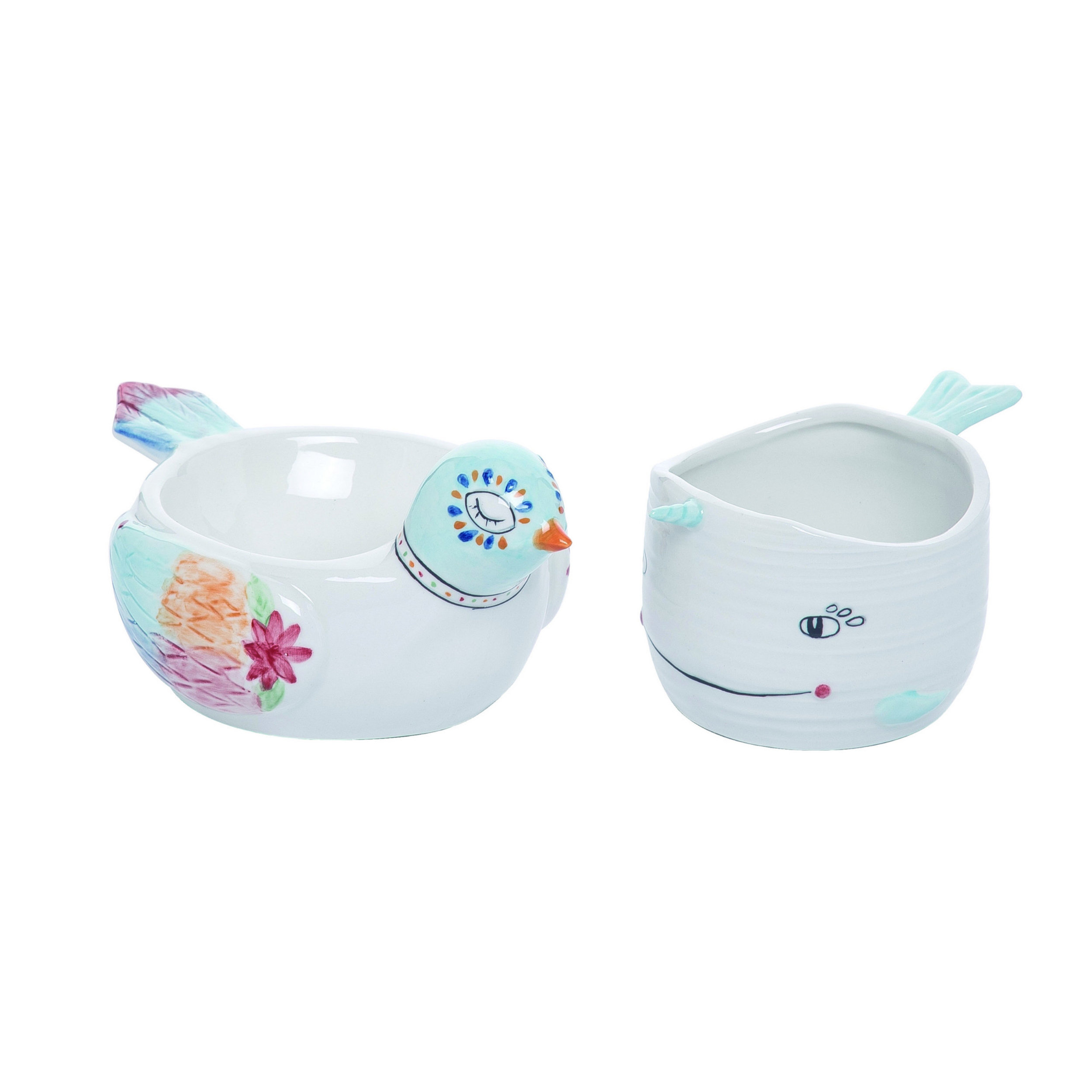Dakota Fields Tiny Happy Bird/narwhal Planter Set of 2 Spring Home ...