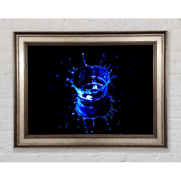 Bright Star Electric Blue Water Drop - Single Picture Frame Print ...