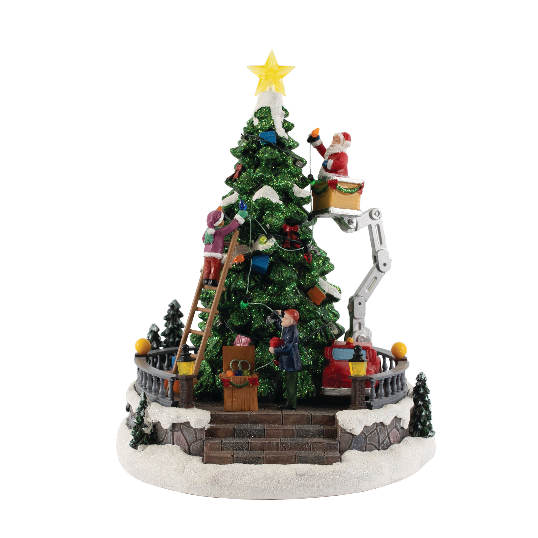 The Holiday Aisle® Animated Christmas Village Accessory - Santa ...