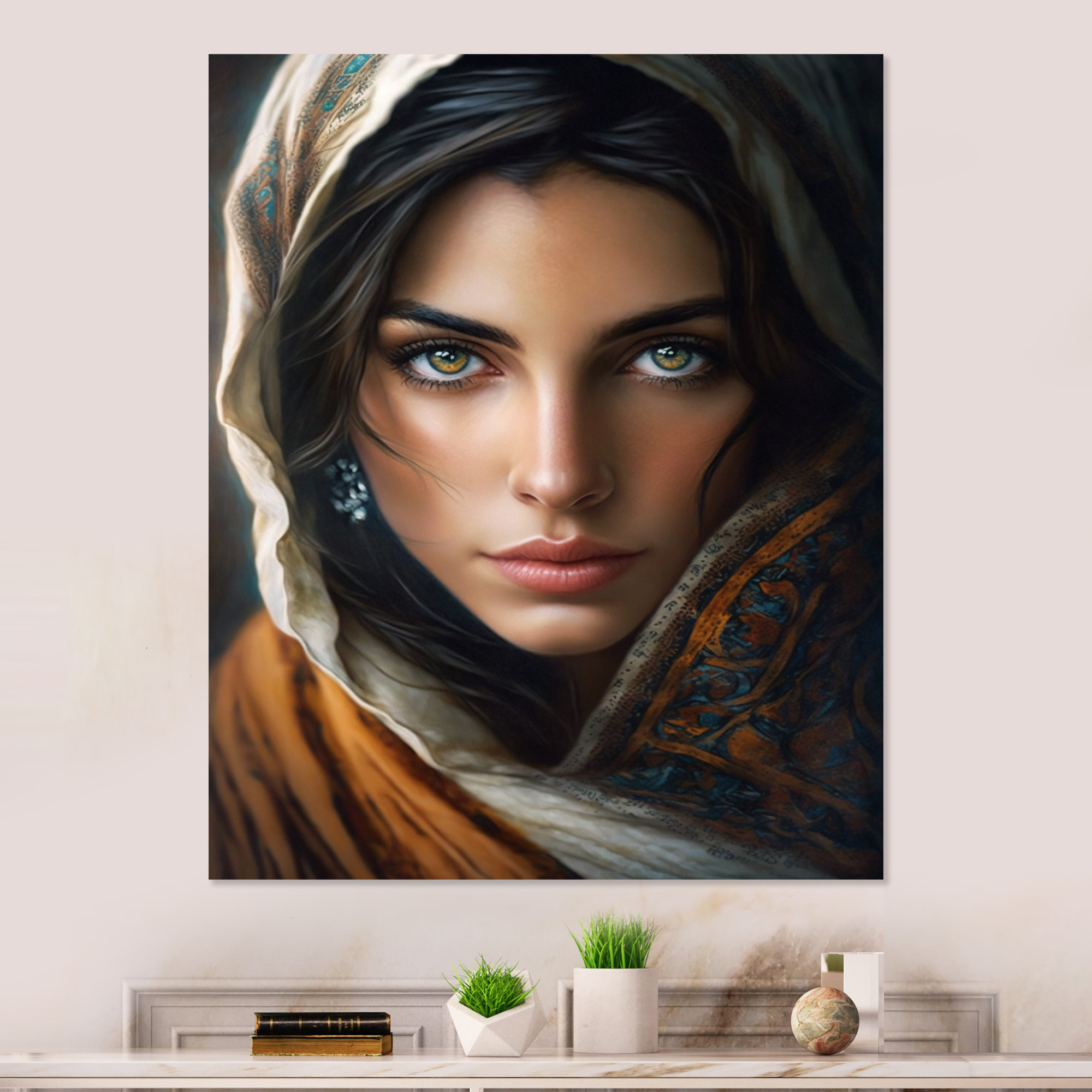 Red Barrel Studio® Enchanting Female Gaze I - Modern Woman Metal Wall ...