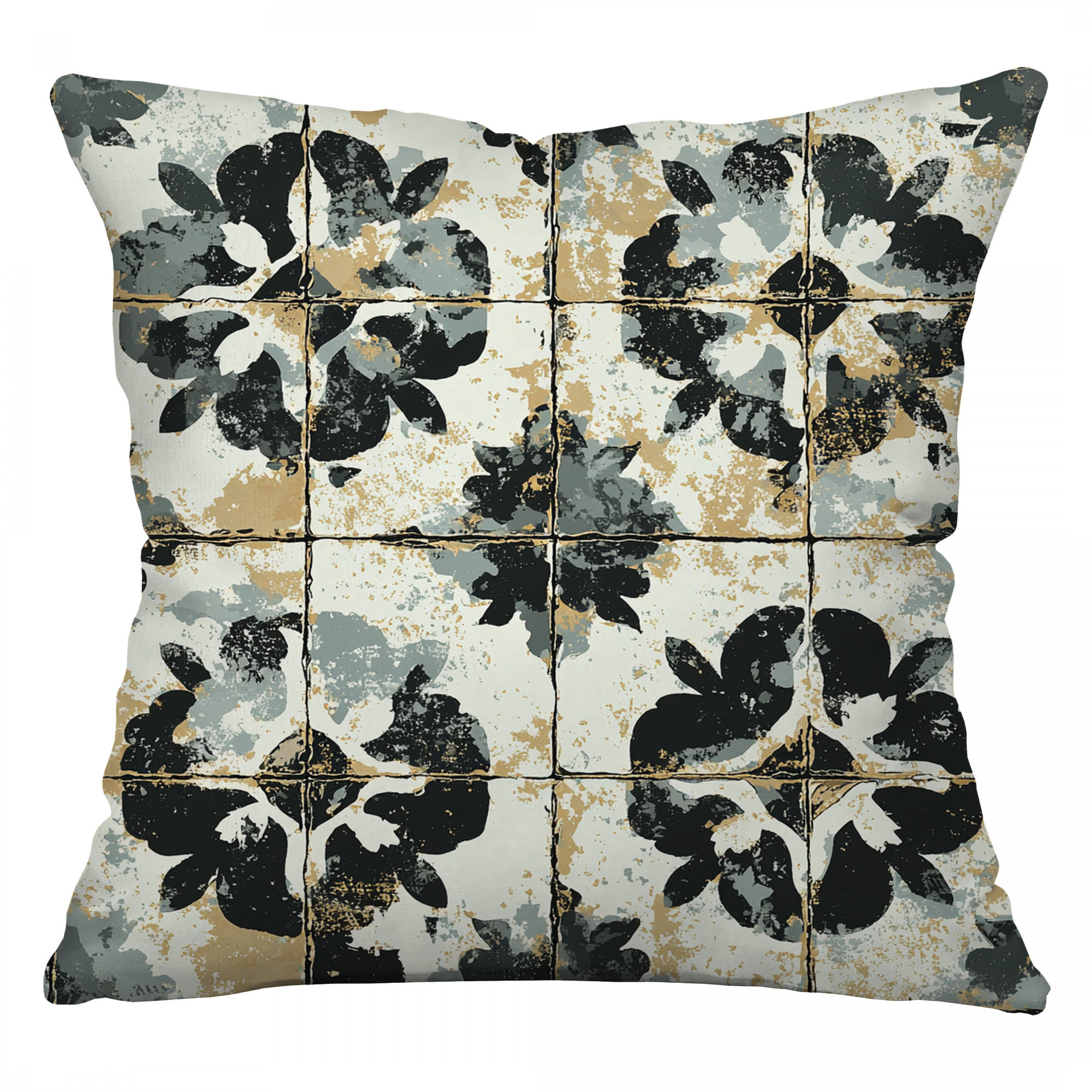 VisionDecor Tile Throw Pillow, Classic Cotton Twill Pillows | Wayfair