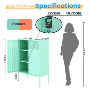 Latitude Run® Tramone Steel 2 - Door Accent Cabinet | Wayfair