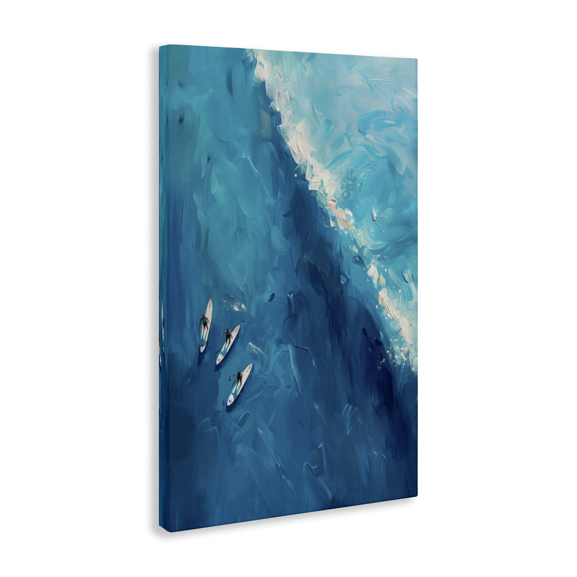 Ebern Designs Surfers & Wave Aerial View Canvas, design by LSR Design ...