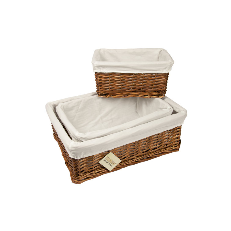 Brambly Cottage 3 Piece Storage Wicker Basket Set | Wayfair.co.uk