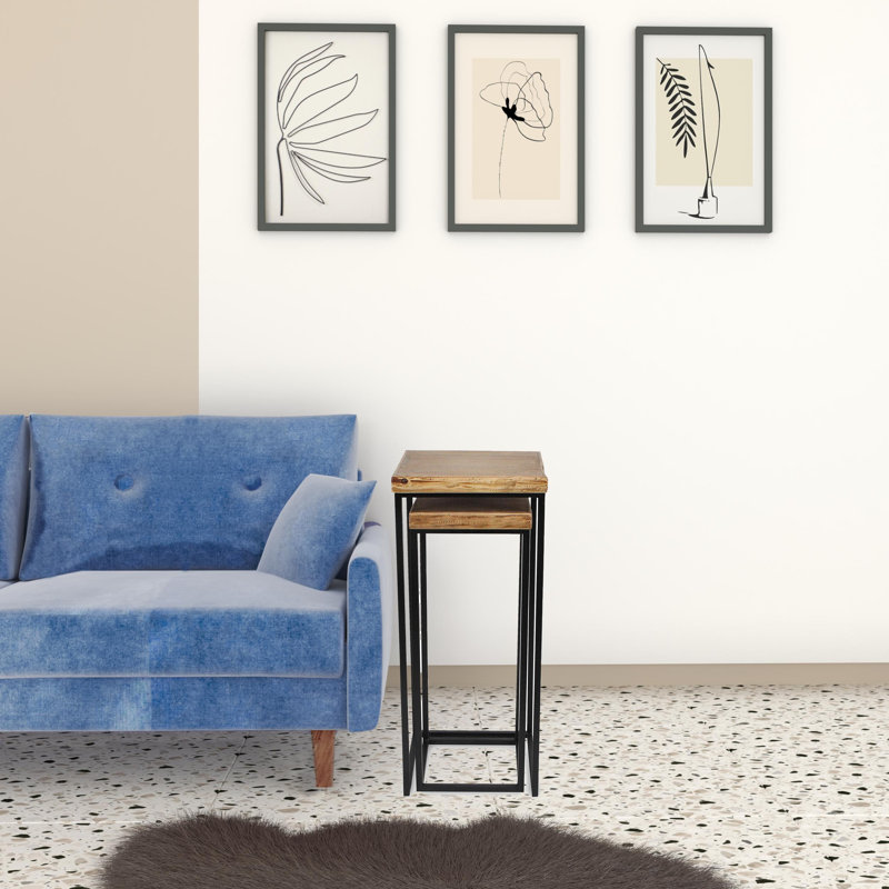 17 Stories Solid Wood Frame Nesting Tables | Wayfair