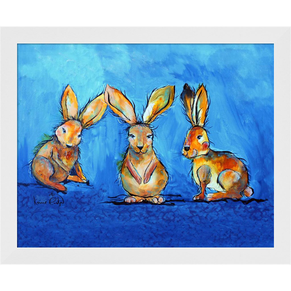 Gracie Oaks Three Bunnies By Karrie Evenson, Framed Wall Art - Wayfair ...