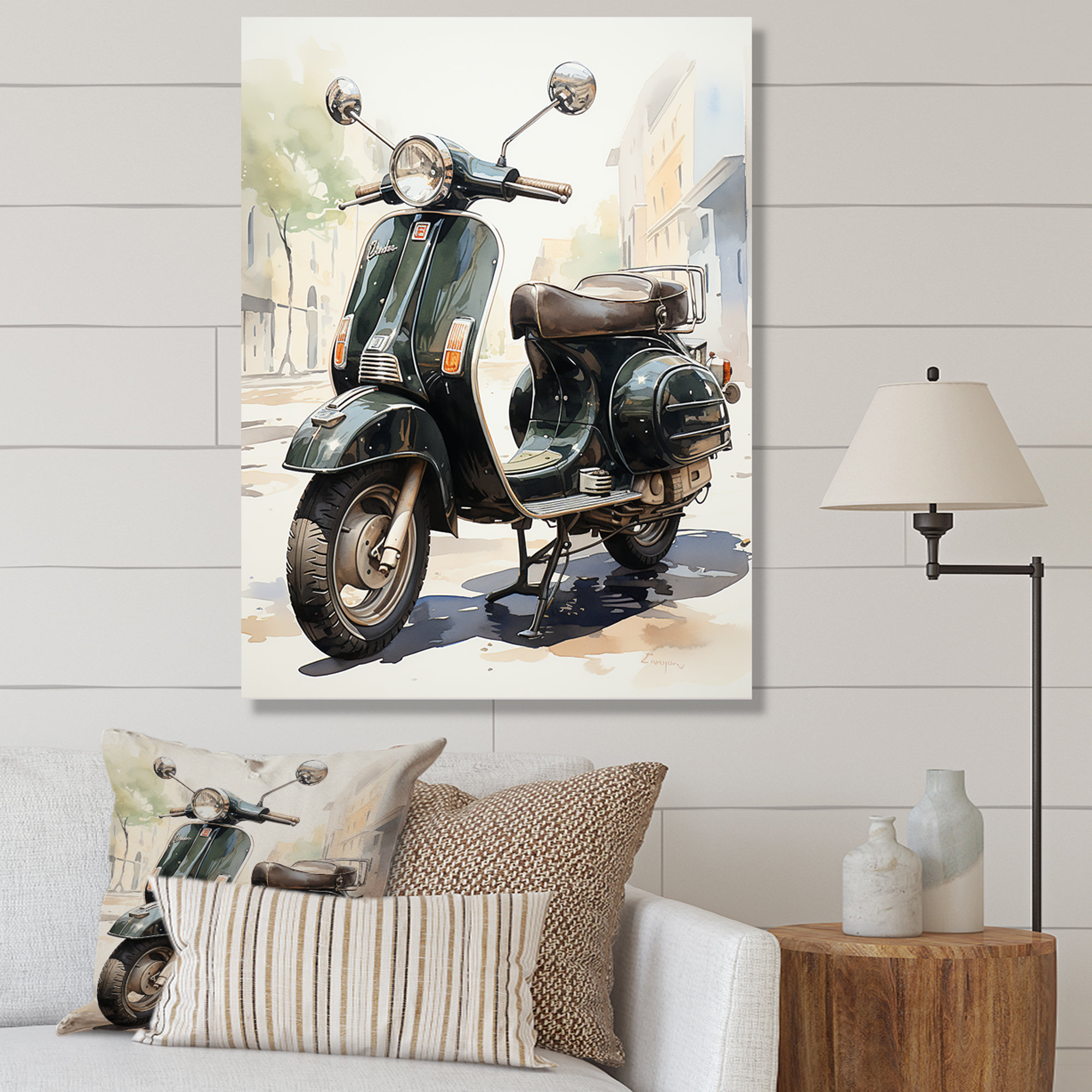 Wildon Home® Scooter Retro Rider I - Scooter Canvas Prints - Wayfair Canada