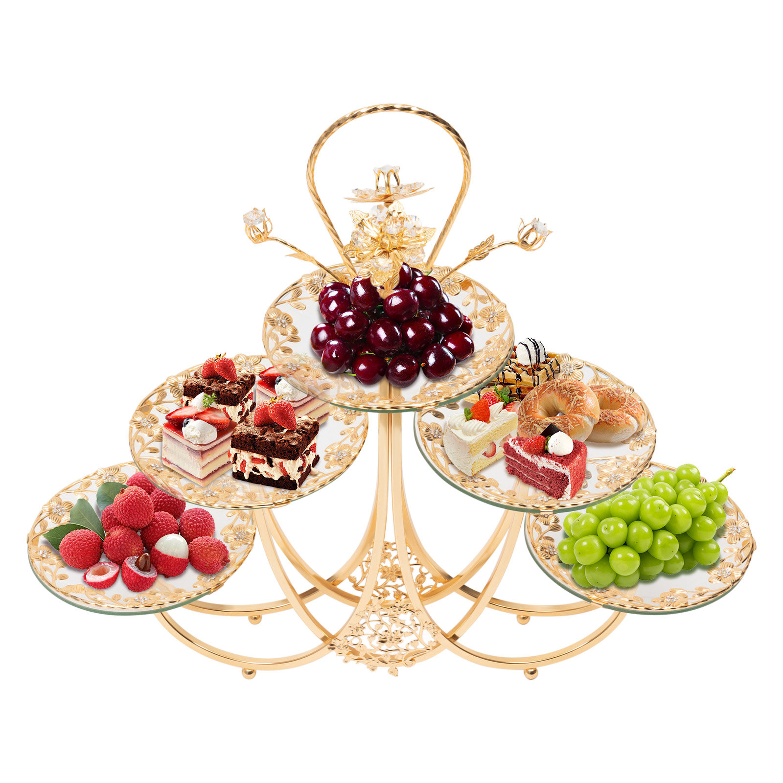 House of Hampton 5 Plates Wedding Dessert Cupcake Stand & Reviews ...