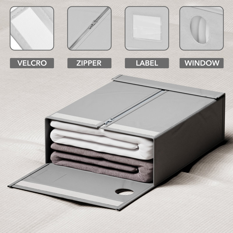 SpaceAid 8-Pack Bed Sheet Organizers and Storage, Foldable Linen Closet ...