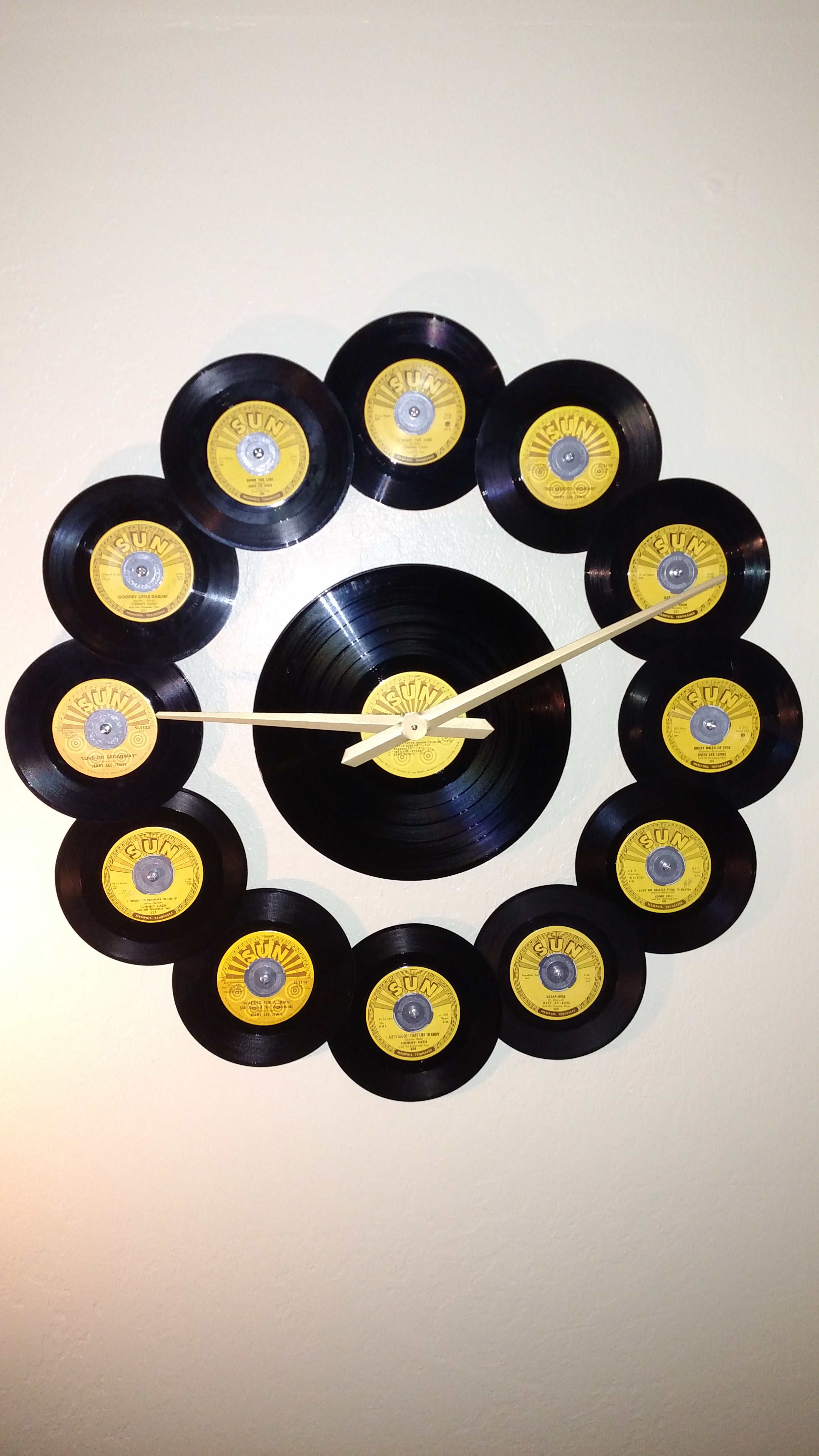 Rocking The Clock Sun Studio 45 Record Wall Clock | Wayfair