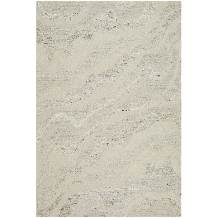 Wrought Studio Esain Hand Tufted Wool Abstract Rug | Wayfair