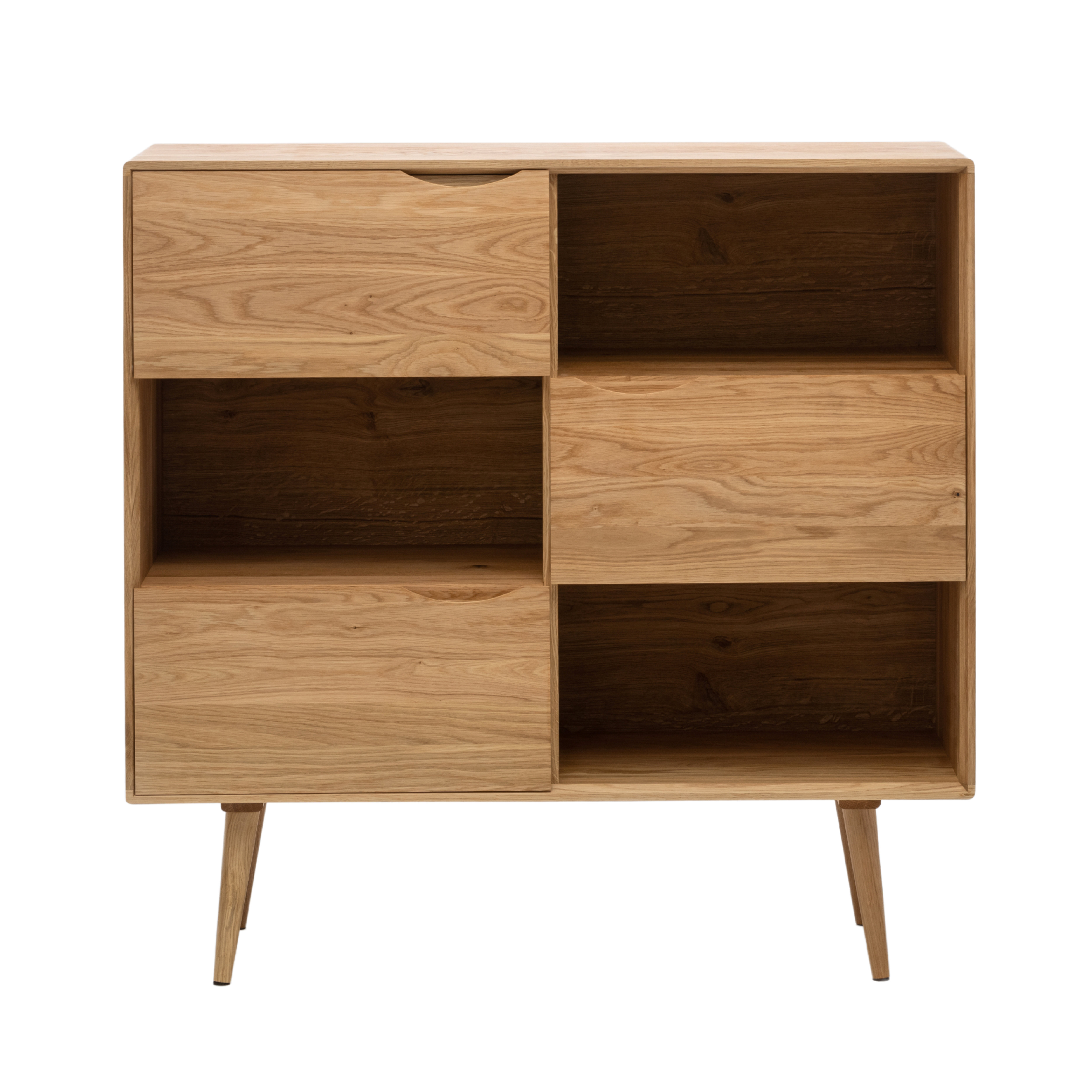 Corrigan Studio® Lareco 42.24" Wide Oak Solid Wood Highboard | Wayfair