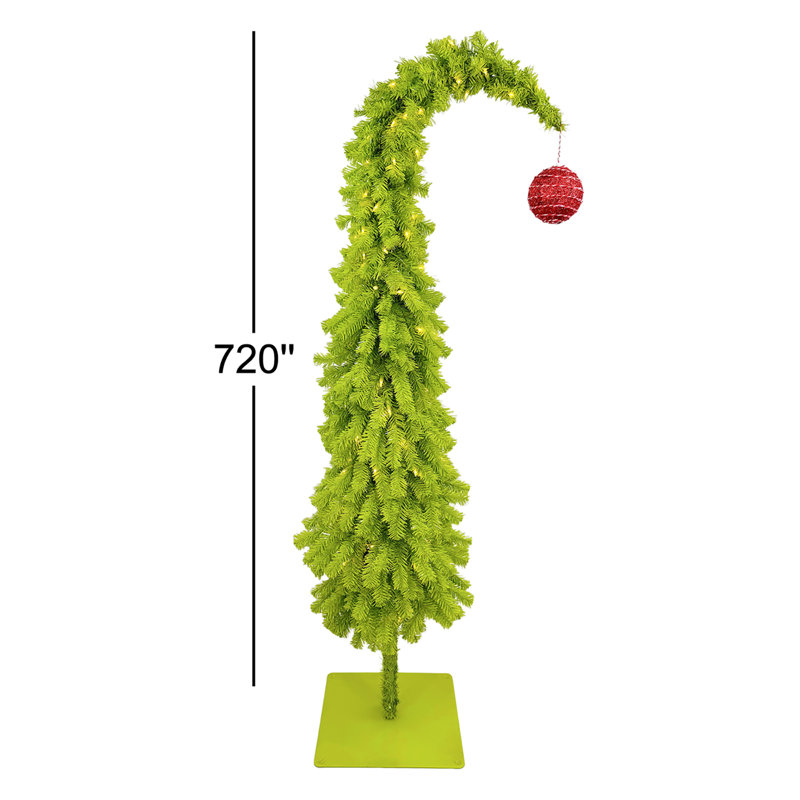 The Holiday Aisle® Fantastical "Grinch" Style Artificial Pre-Lit Tree ...