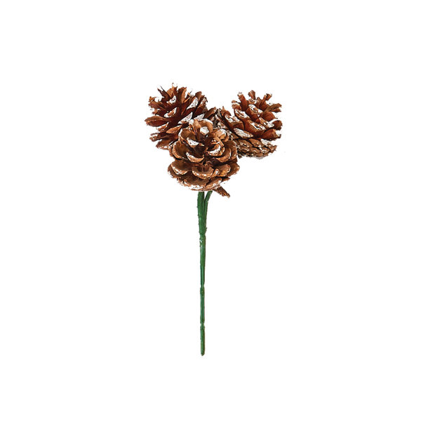 The Holiday Aisle® Pine Cone Pick x 3 | Wayfair