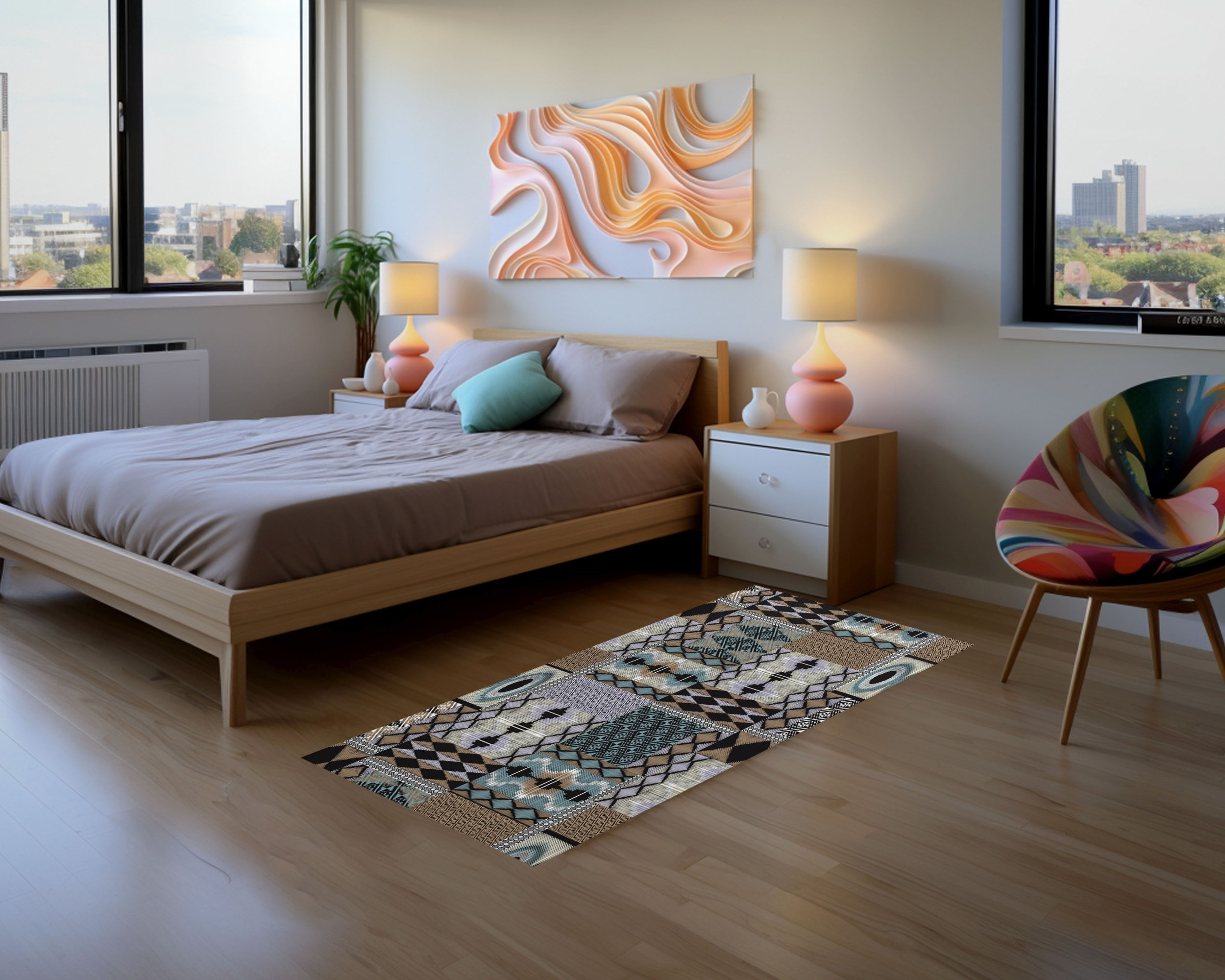 Foundry Select Blue And Almond Patched Perfection Dornier Rug 118x79 ...