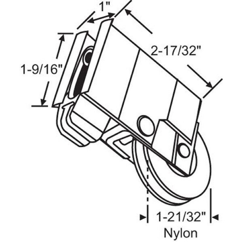 G.A.S. Hardware Roller for Sliding Glass Screen Doors Stainless Steel ...