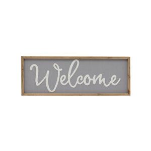 Gracie Oaks Welcome Sign Wall Décor | Wayfair
