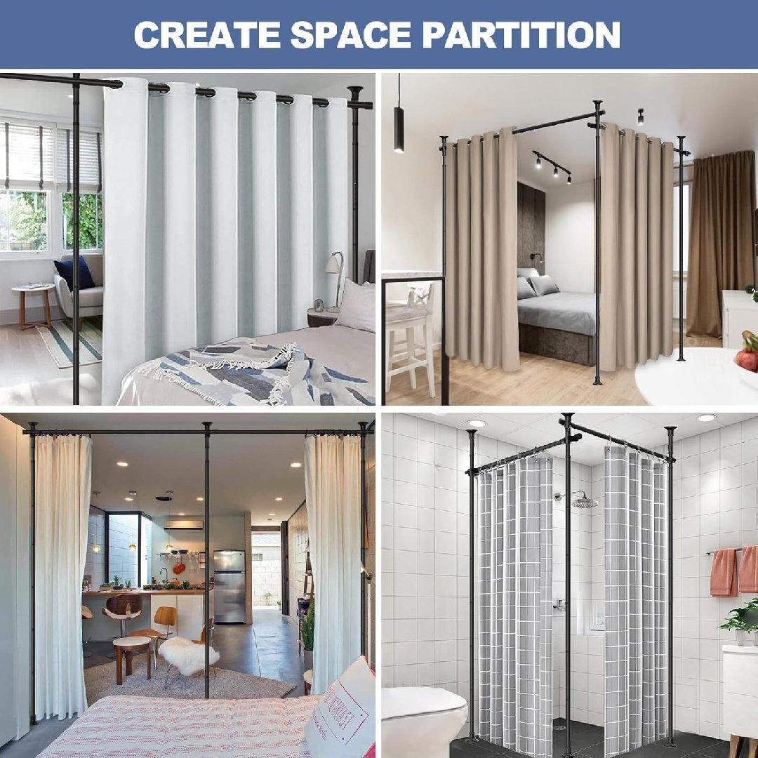 Ebern Designs Room Divider, Adjustable Heavy Duty Floor, 4-10H × 28 ...
