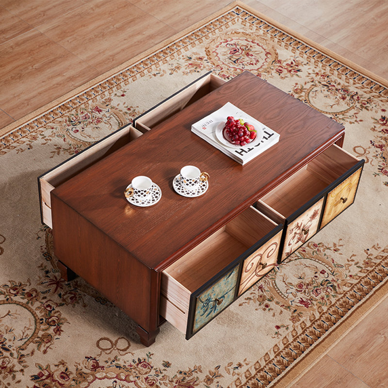 The Invincibles home Hand-crafted coffee table with hand-painted art ...