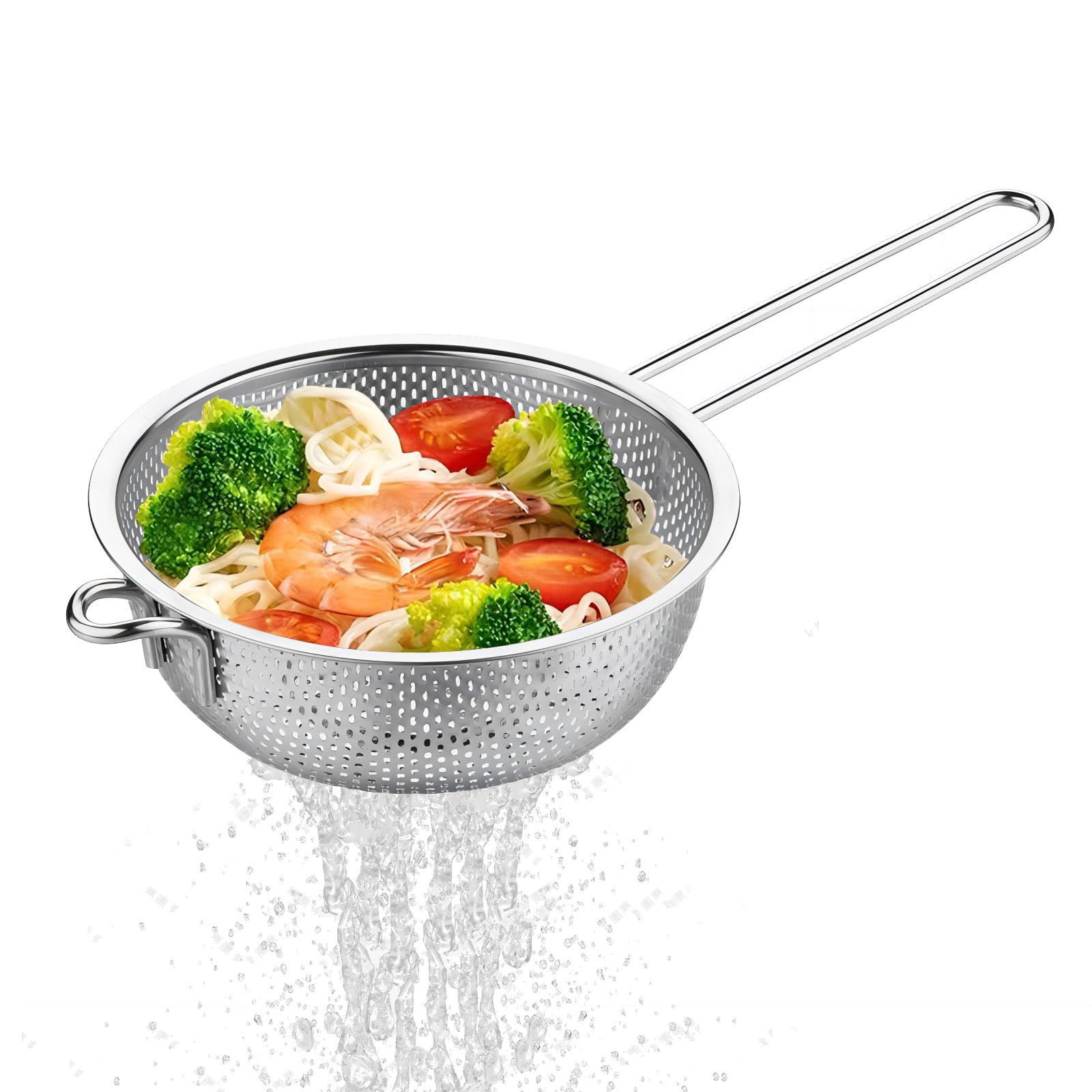 BETOFUL Stainless Steel Basin Colander with Handle Kitchen Strainer ...