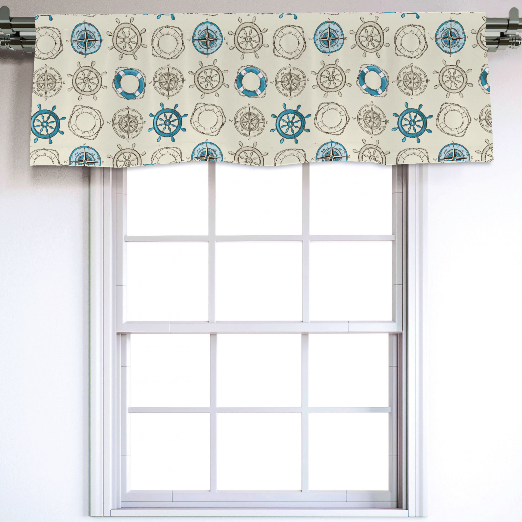 East Urban Home Compass 54" Window Valance | Wayfair