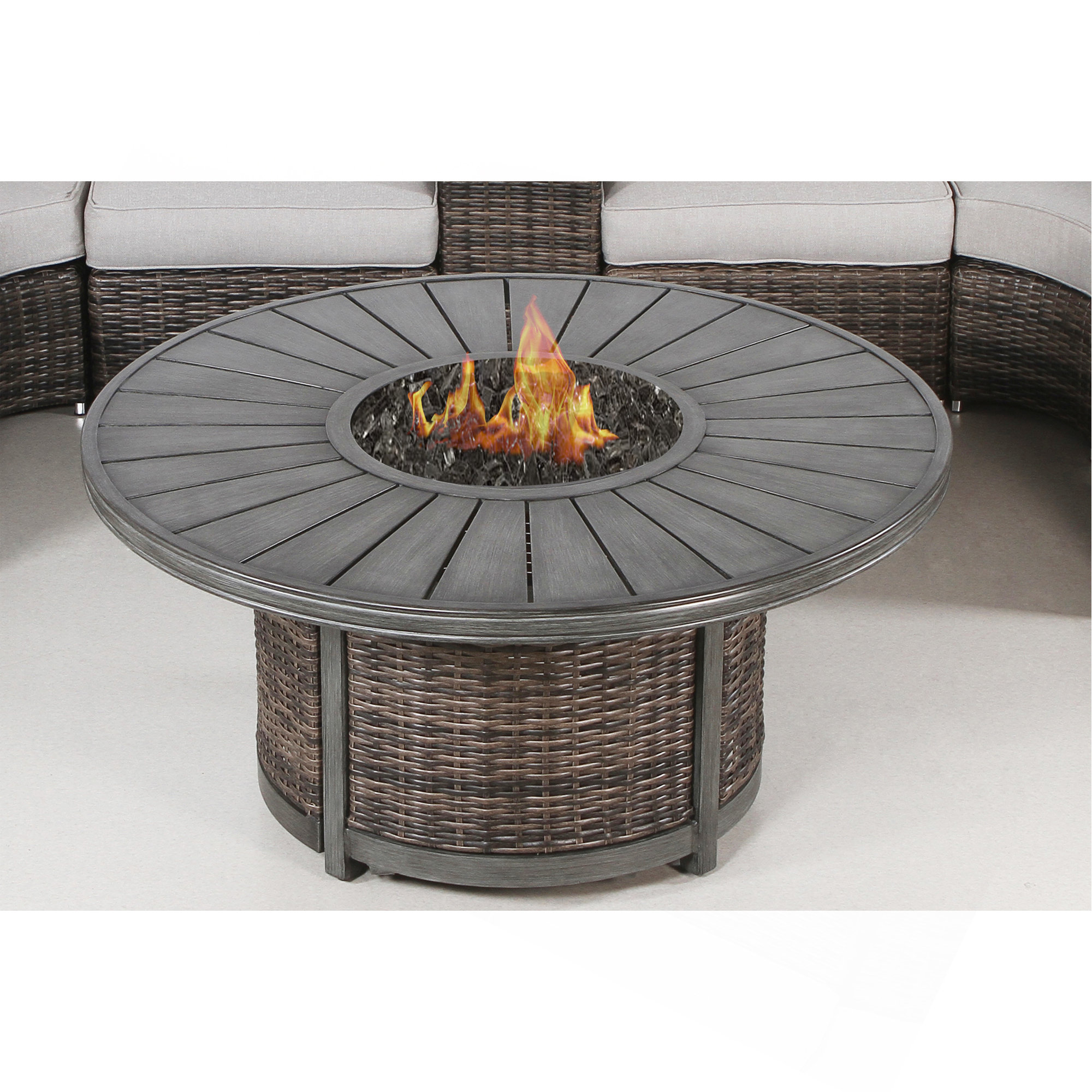 NYXIAO 25 H X 52 W Propane Outdoor Fire Pit Table | Wayfair