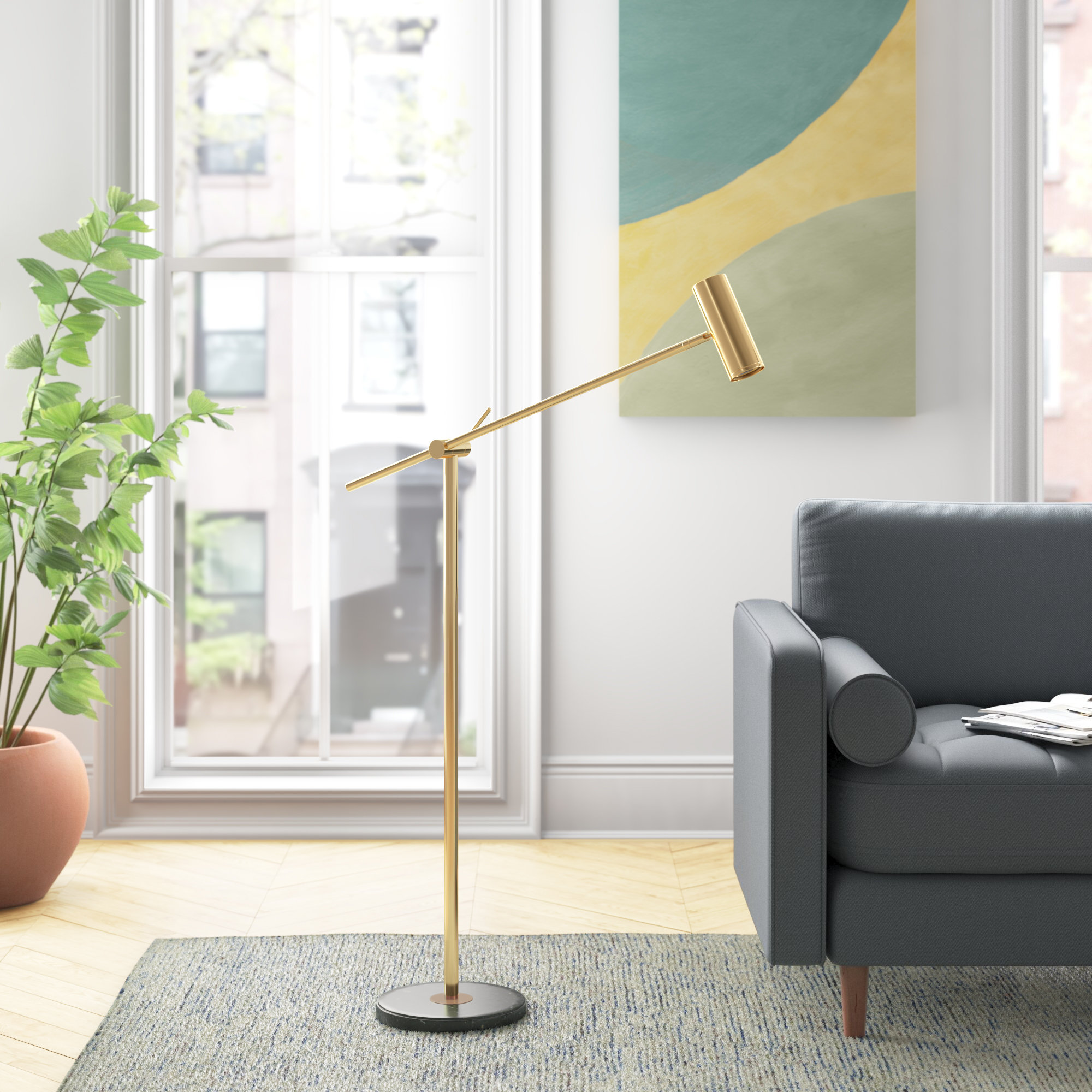 Mercury Row® Alaysia 53'' LED Task Floor Lamp | Wayfair