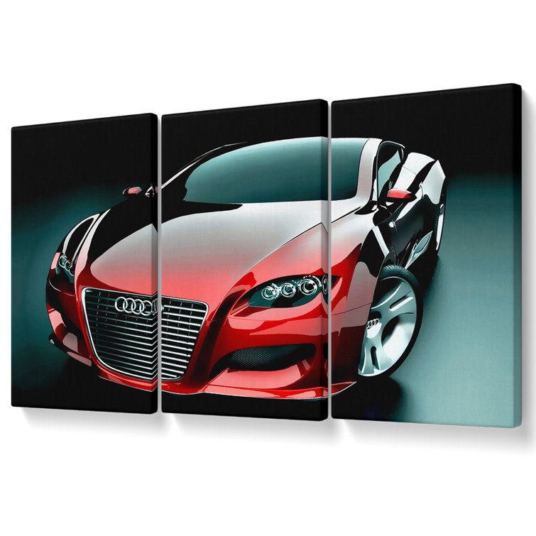 Brayden Studio Audi Concept Front - 3 Piece Wrapped Canvas Graphic Art ...