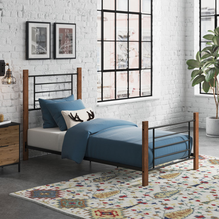 Steelside™ Rosalyn Metal Open-Frame Bed & Reviews | Wayfair