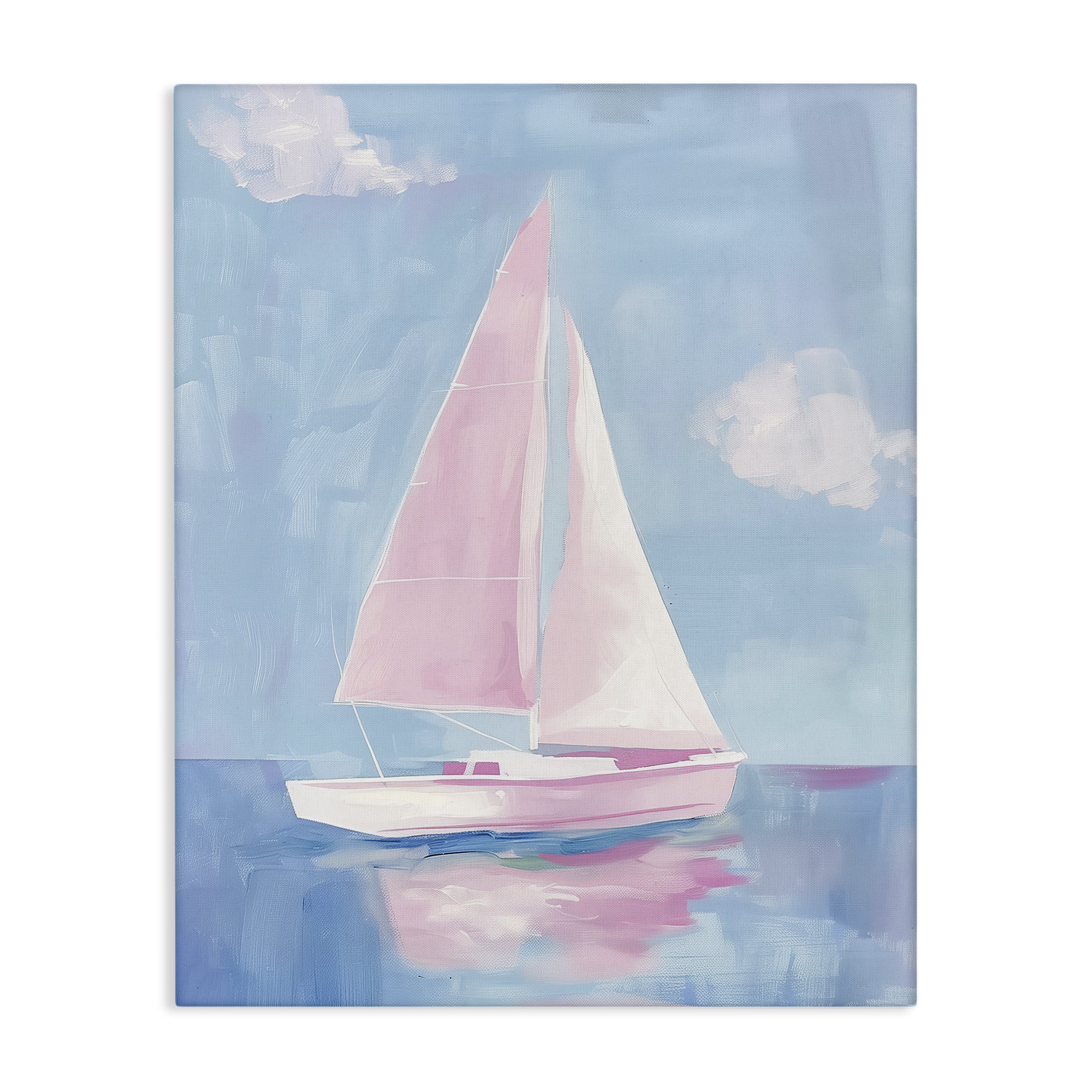Breakwater Bay Muted Pink Sailboat Canvas, design by Arlington Prints ...