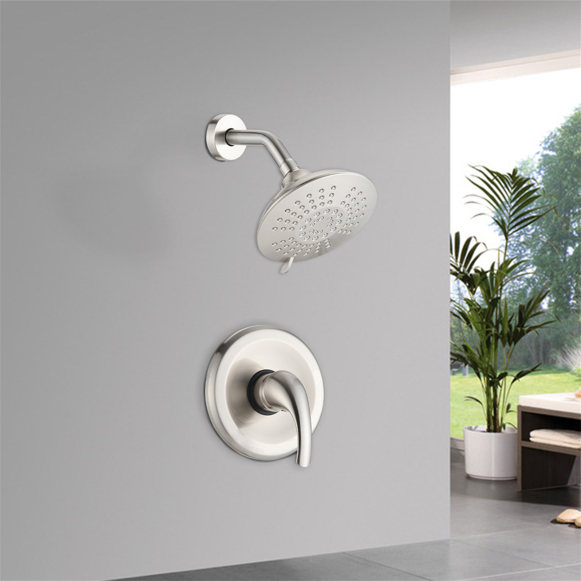 Tryimagine Single Handle 5-Functions Shower Head Set (Valve Included ...