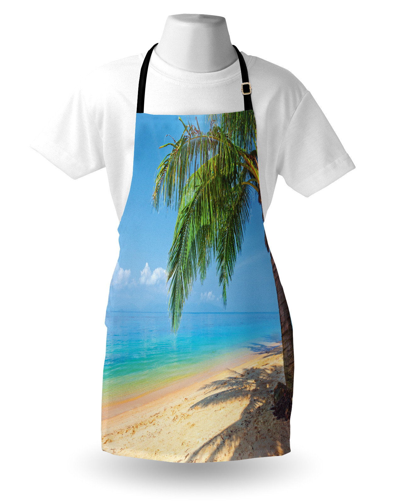 East Urban Home Landscape Apron Unisex, Tropic Botanic Image, Adult ...