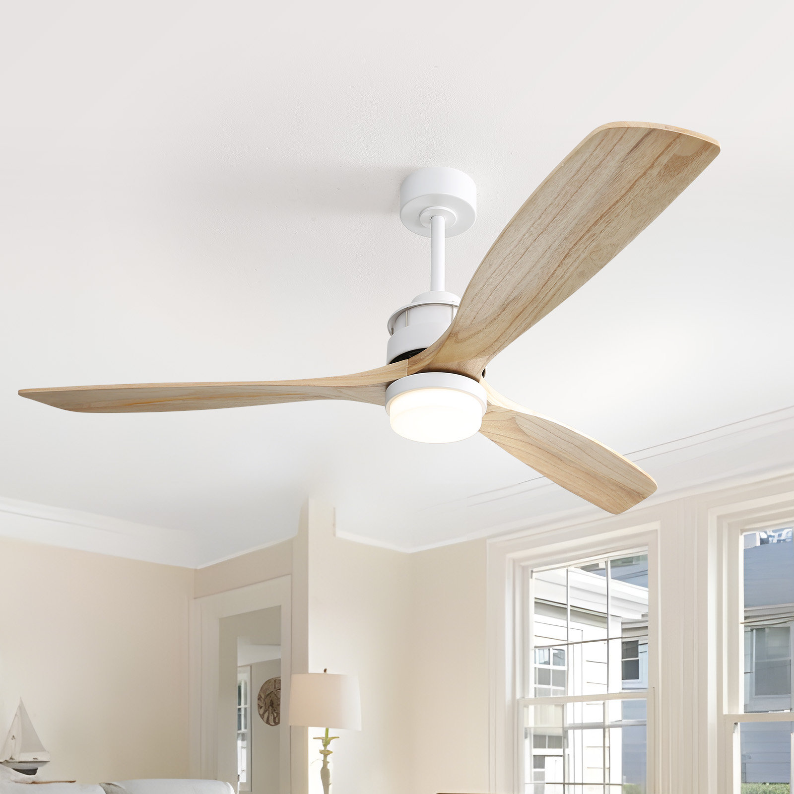Orren Ellis Nicola 60" 3 - Blade LED Modern Ceiling Fan with Remote ...