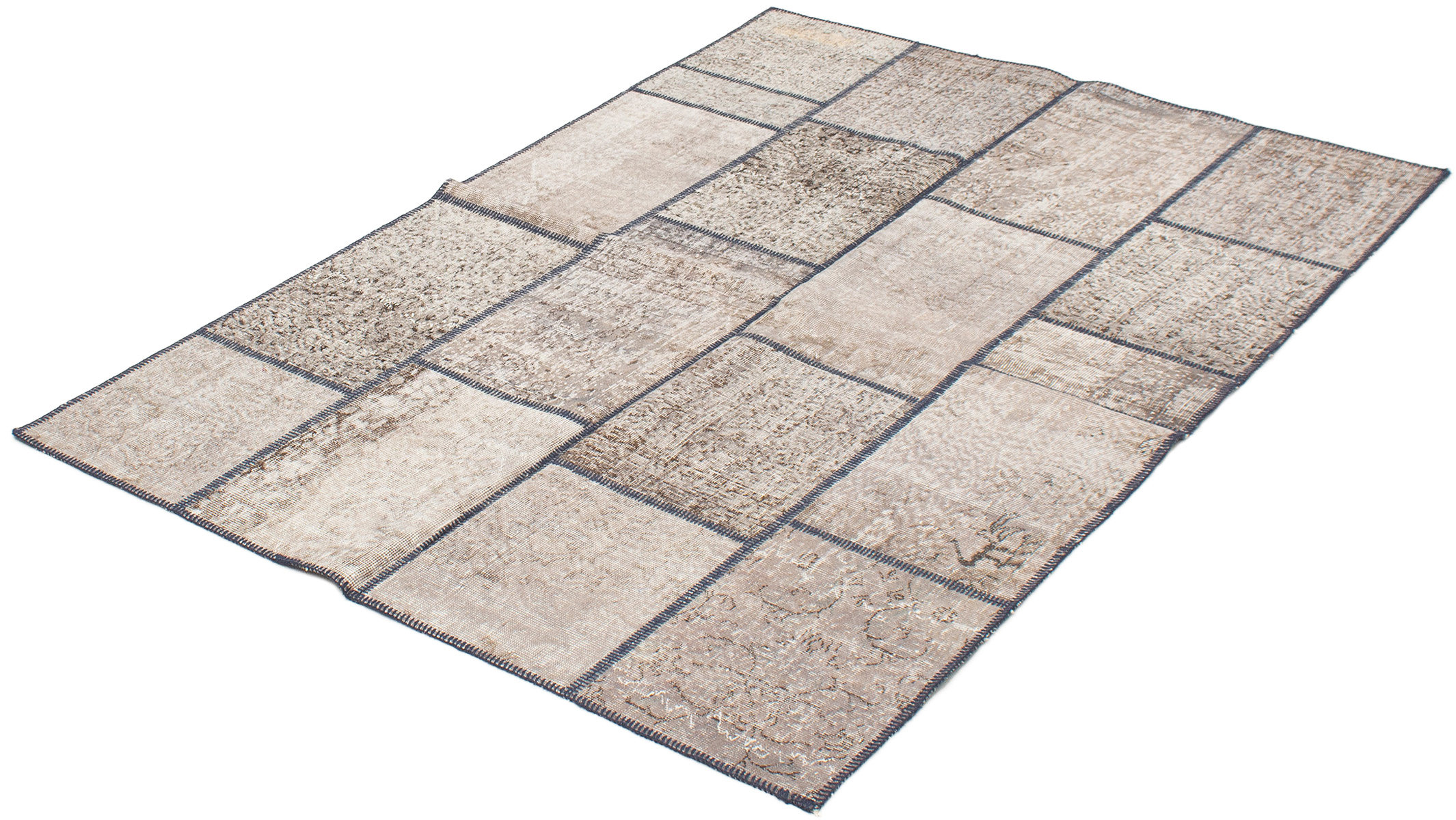 Hokku Designs Aerolyn Geometric Hand Knotted Wool Gray/Black Area Rug ...