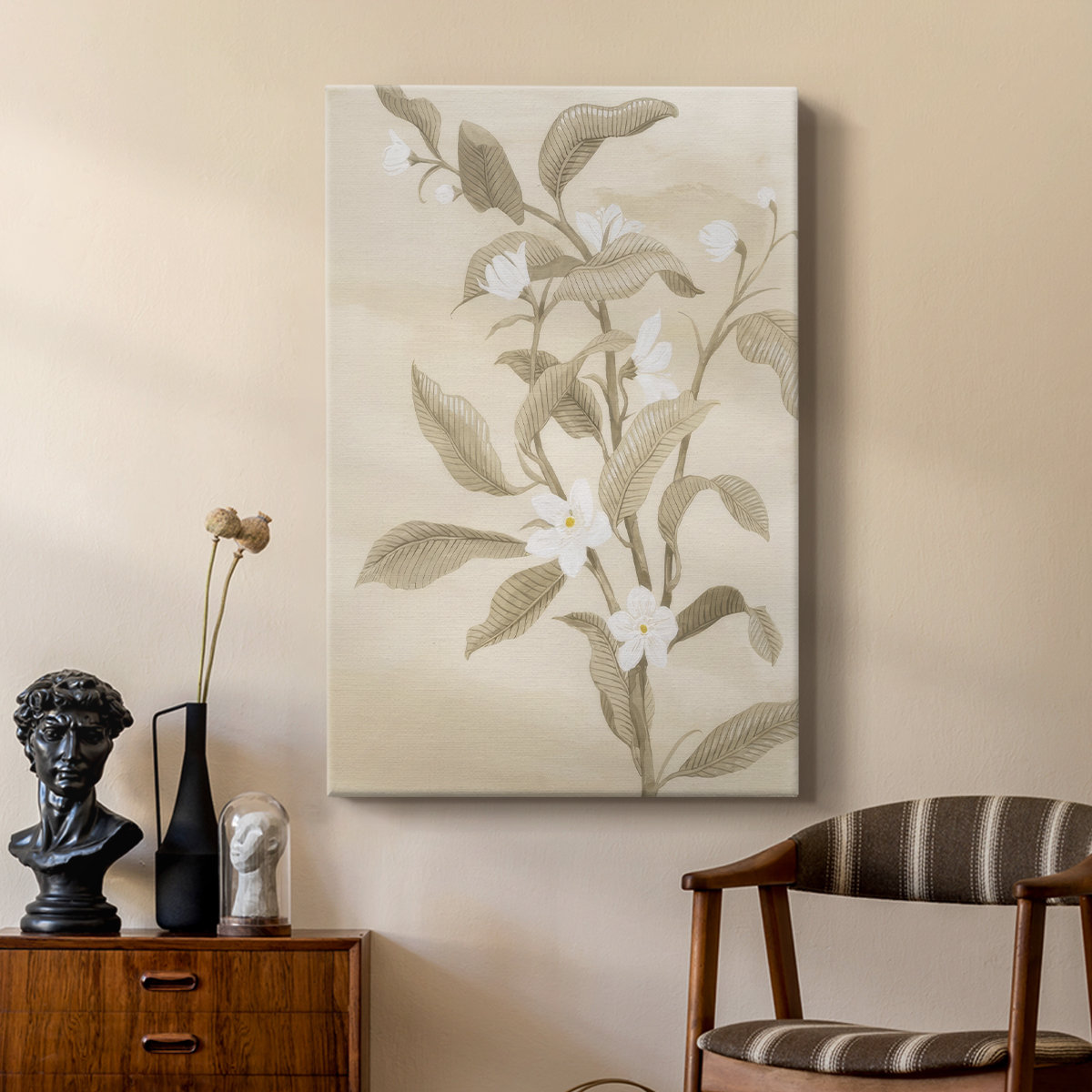 Ophelia & Co. Sepia Orange Blossom Sketch II -Custom Wrapped Gallery ...