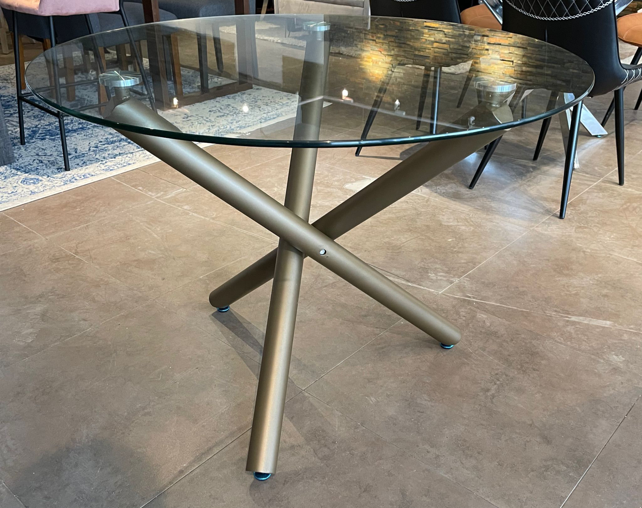Ivy Bronx Matt Gold Dining Table - Wayfair Canada