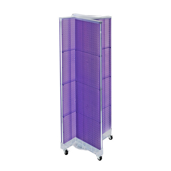 Azar Displays Pinwheel Pegboard Floor Display on Wheeled Base. Panel ...