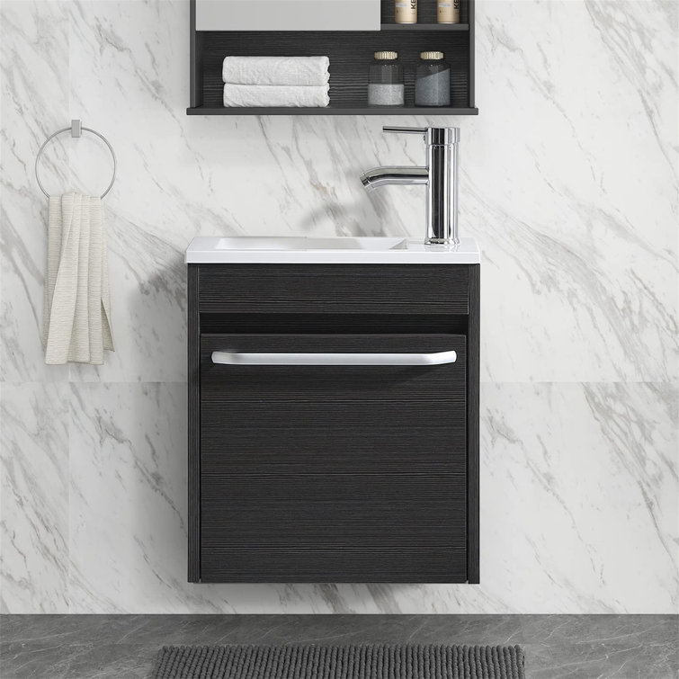 wonline 16.14'' Single Bathroom Vanity with Plastic Top & Reviews | Wayfair