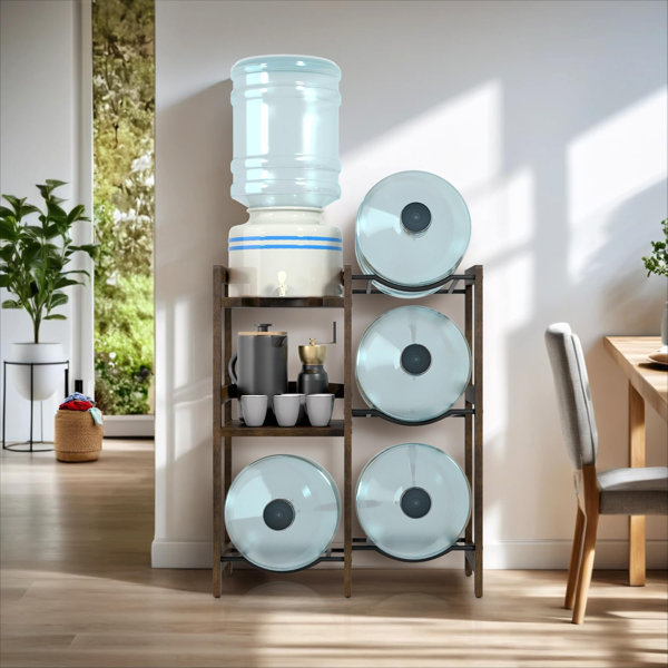 Loon Peak® 5 Gallon Water Jug Holder (Natural Solid Wood) 4 Water ...