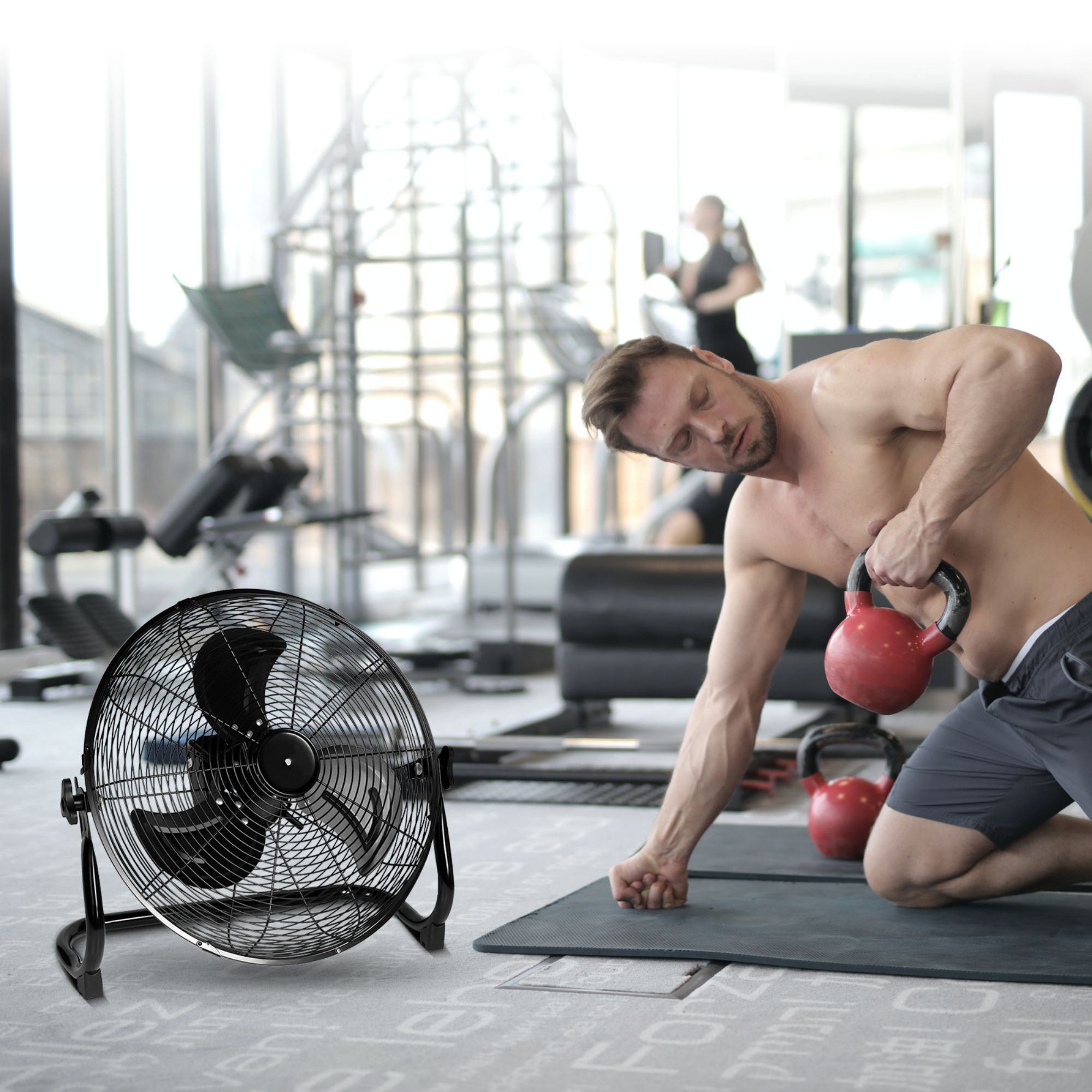 dubbin Rechargeable Battery Powered Variable Speed Fan Adjustable Tilt ...