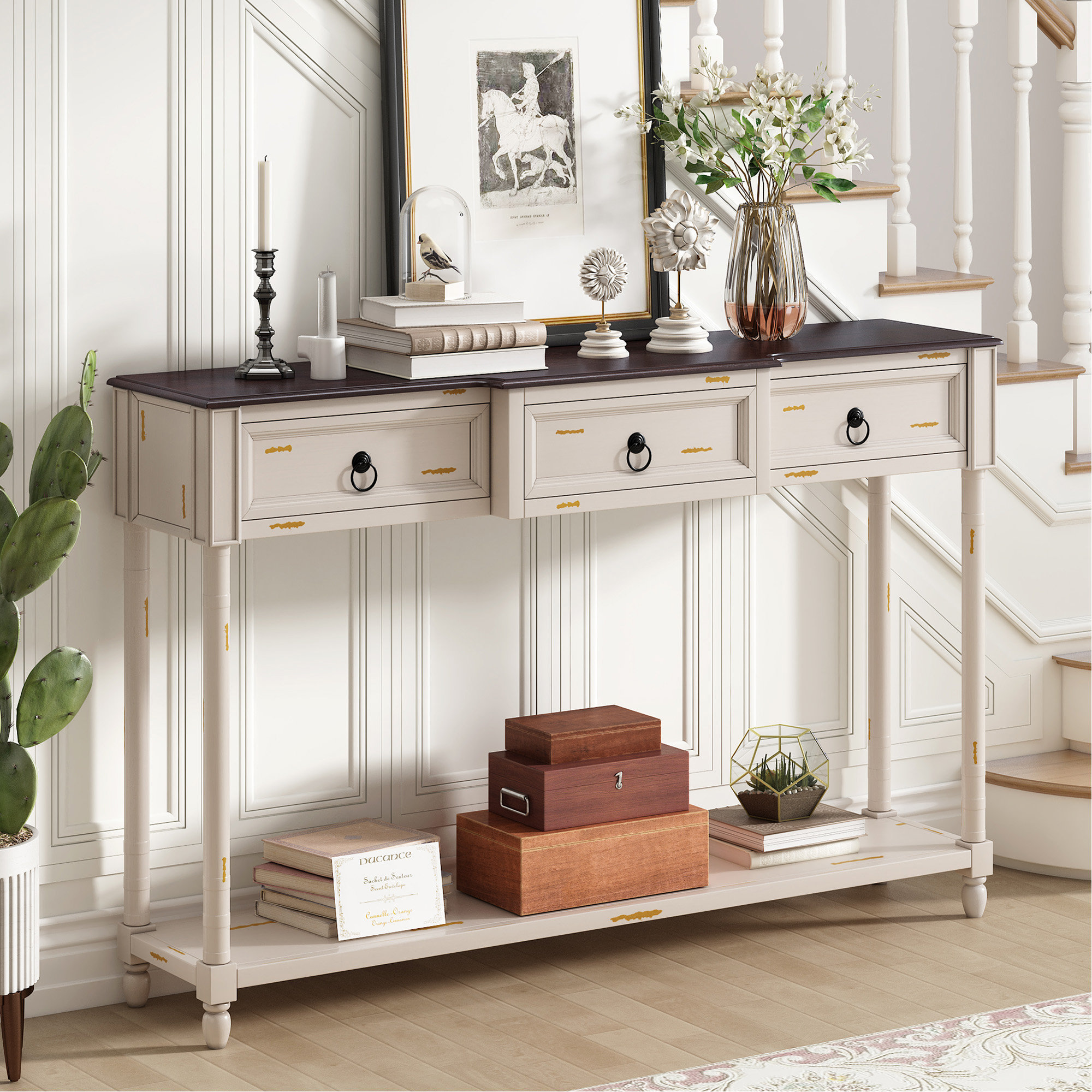 Longshore Tides Versatile Console Table With Ample Storage And Elegant ...
